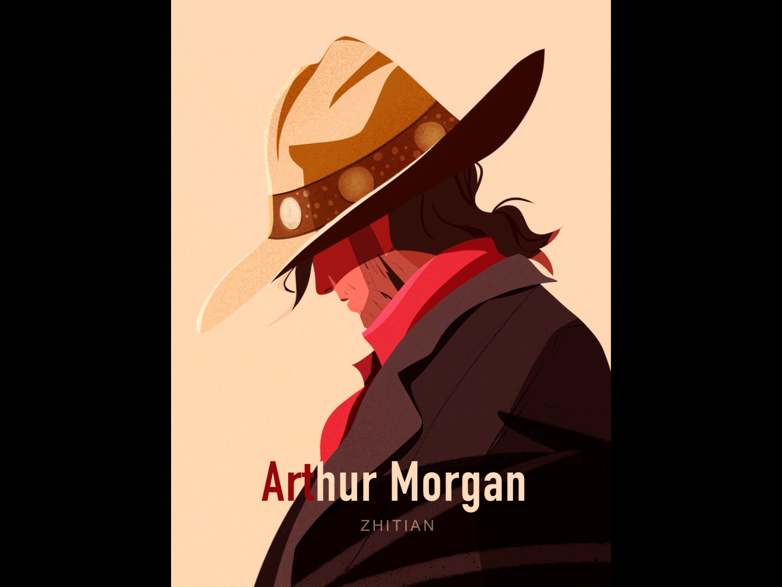 Arthur_Red Dead Redemption 2_Minimalism by ZhiTian_纸田 on Dribbble
