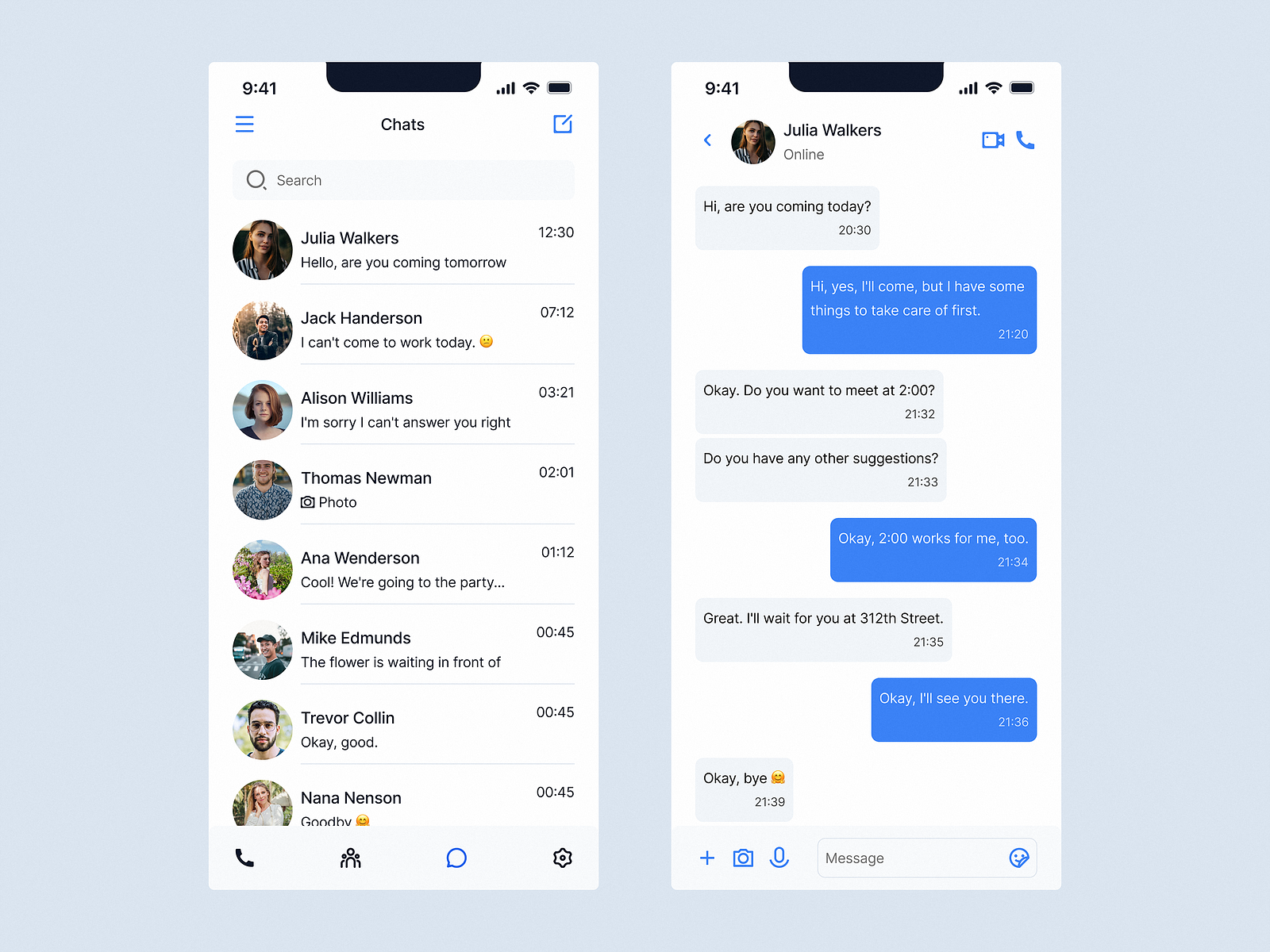 Direct Messaging Page by Hikmet Atceken on Dribbble
