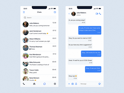 Direct Messaging Page by Hikmet Atceken on Dribbble
