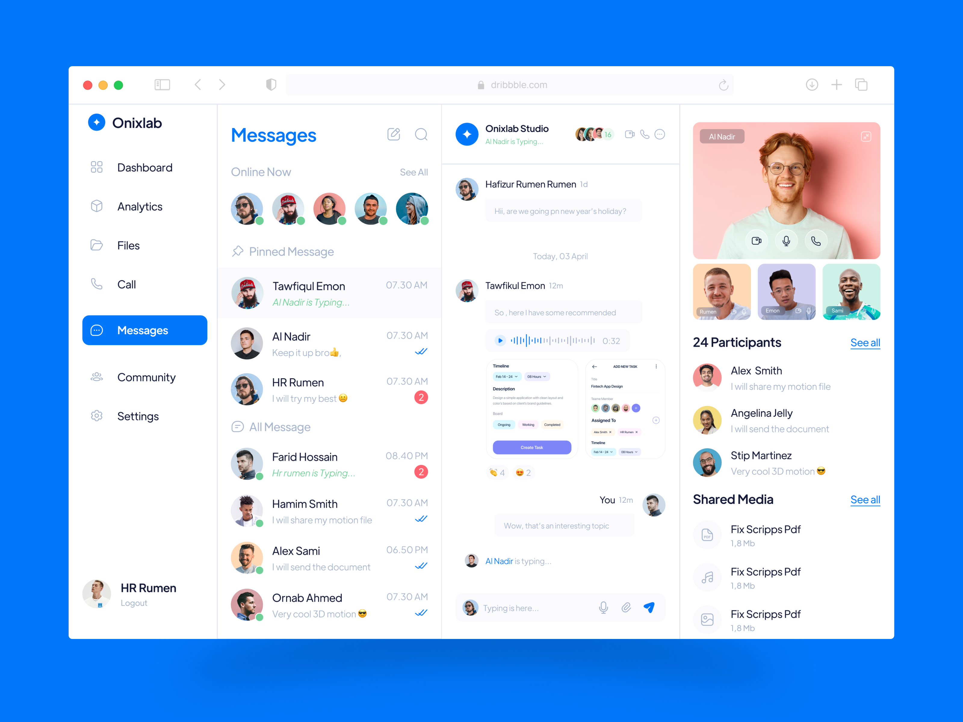 Messenger Plus! - Messaging app with be by Emon🌟 for Onixlab on Dribbble