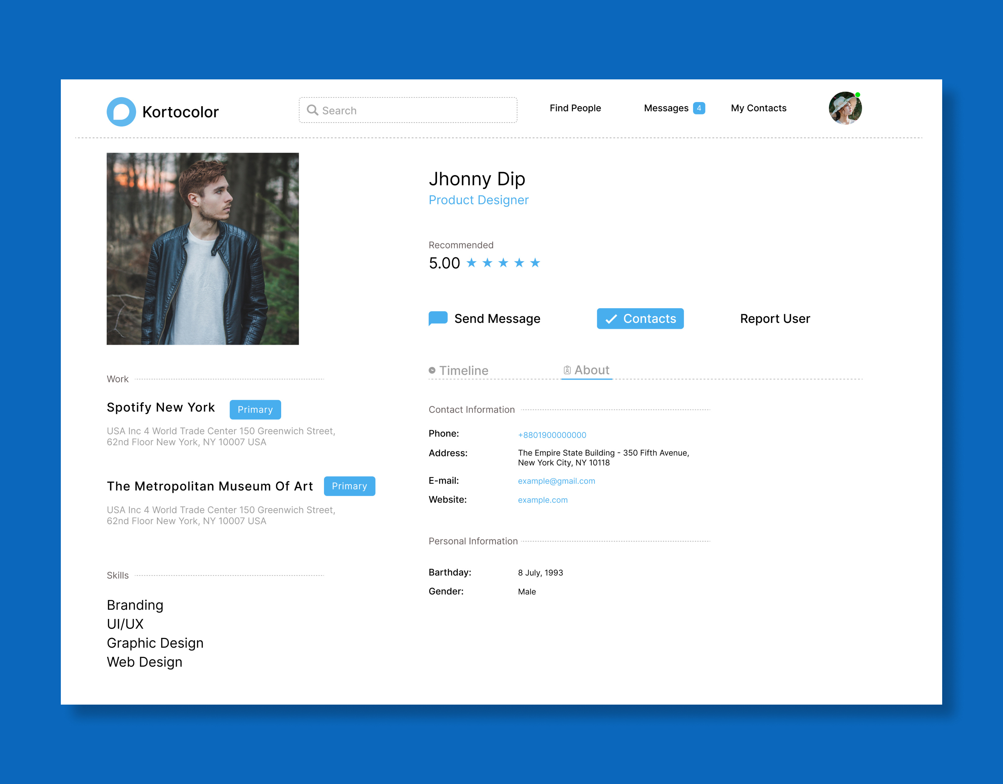 Profile Page UI Design designs, themes, templates and downloadable ...