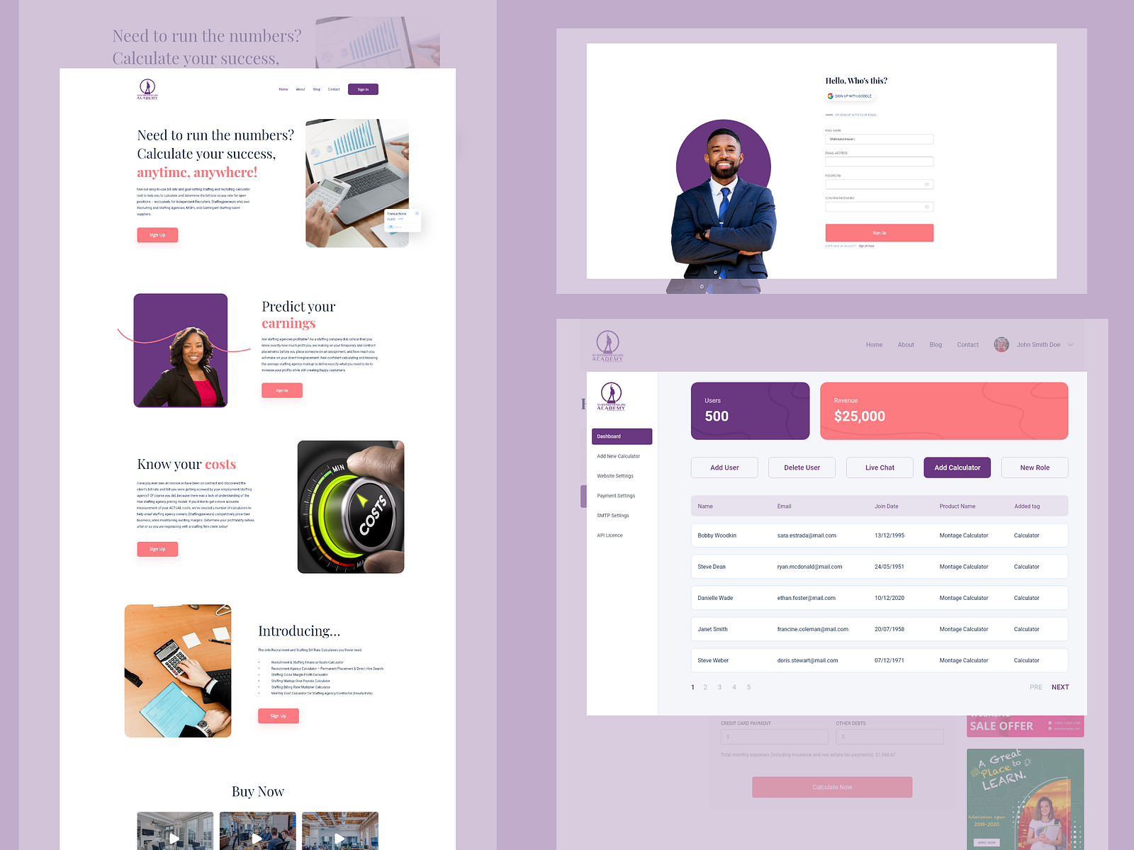 Website and Web App UI UX Design by Elias Manik on Dribbble