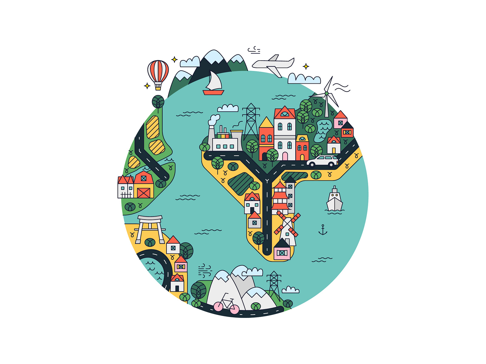 Planet Map by Ganna Sereda (Anna_leni) on Dribbble