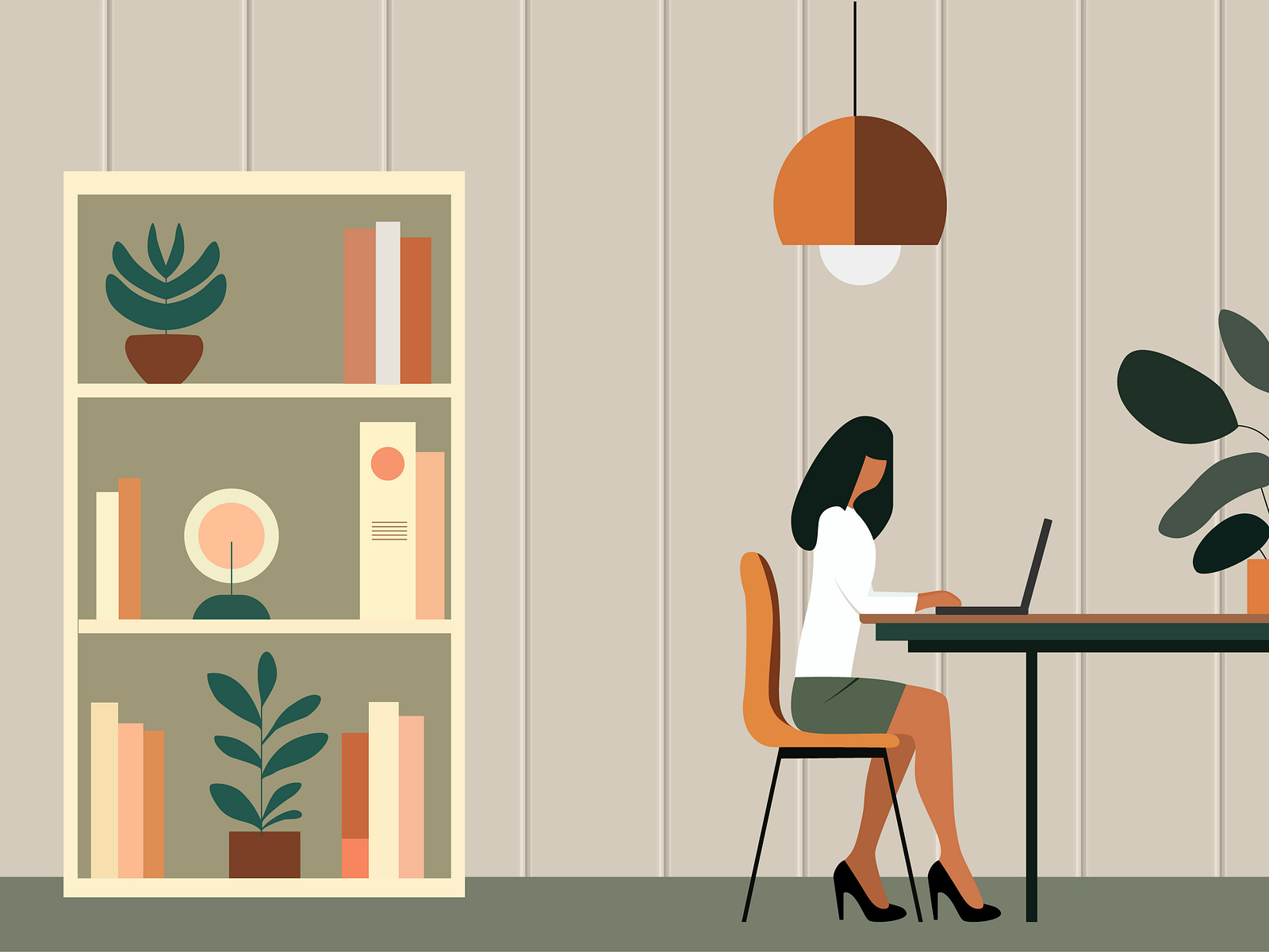 Cozy Office by VibrantVectors on Dribbble