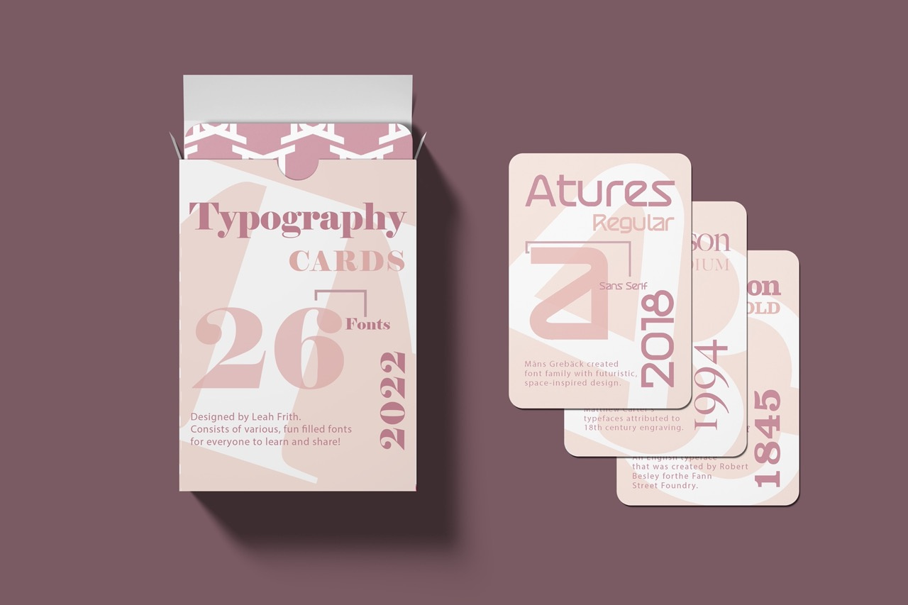 Typography Playing Cards by Leah Frith.Design on Dribbble