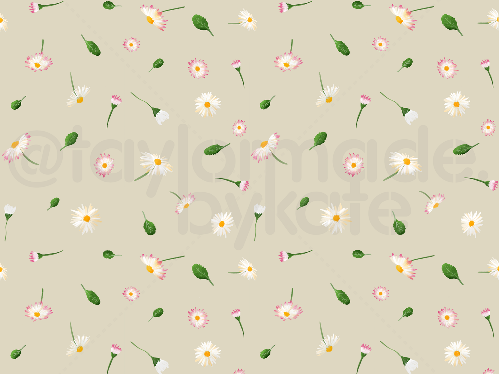 Daisies full drop repeating pattern by taylormadebykate on Dribbble
