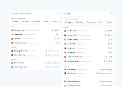 Search UI, Filters and result by Norch Studio on Dribbble