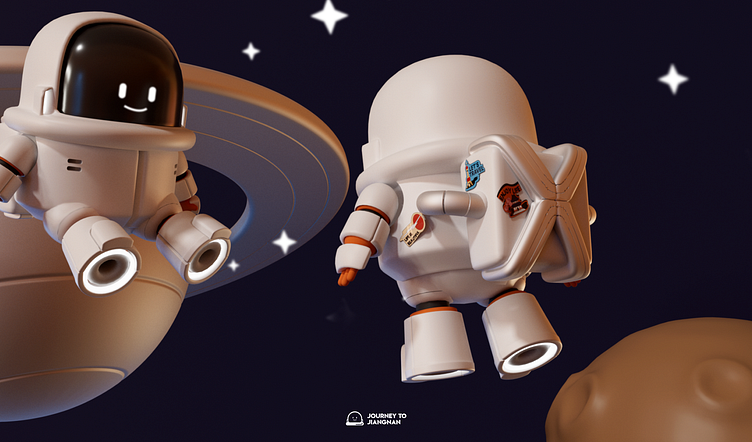 Branding design-figure spaceman by Dannniel for Marcato Studio on Dribbble