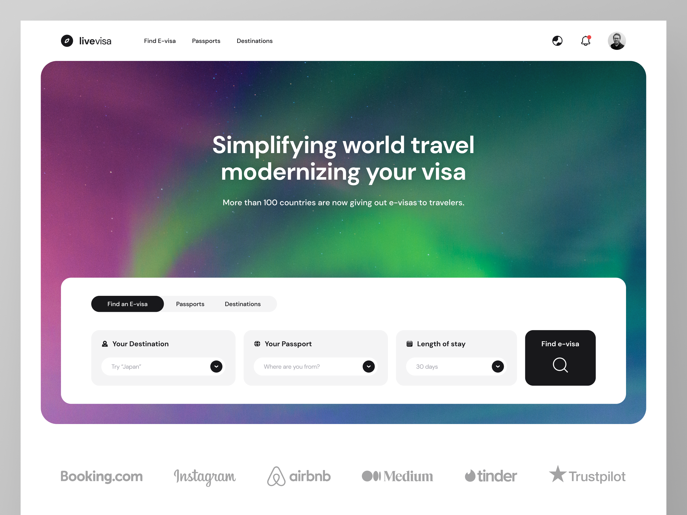Livevisa - E-visa Application Landing Page by Louis Nguyen on Dribbble