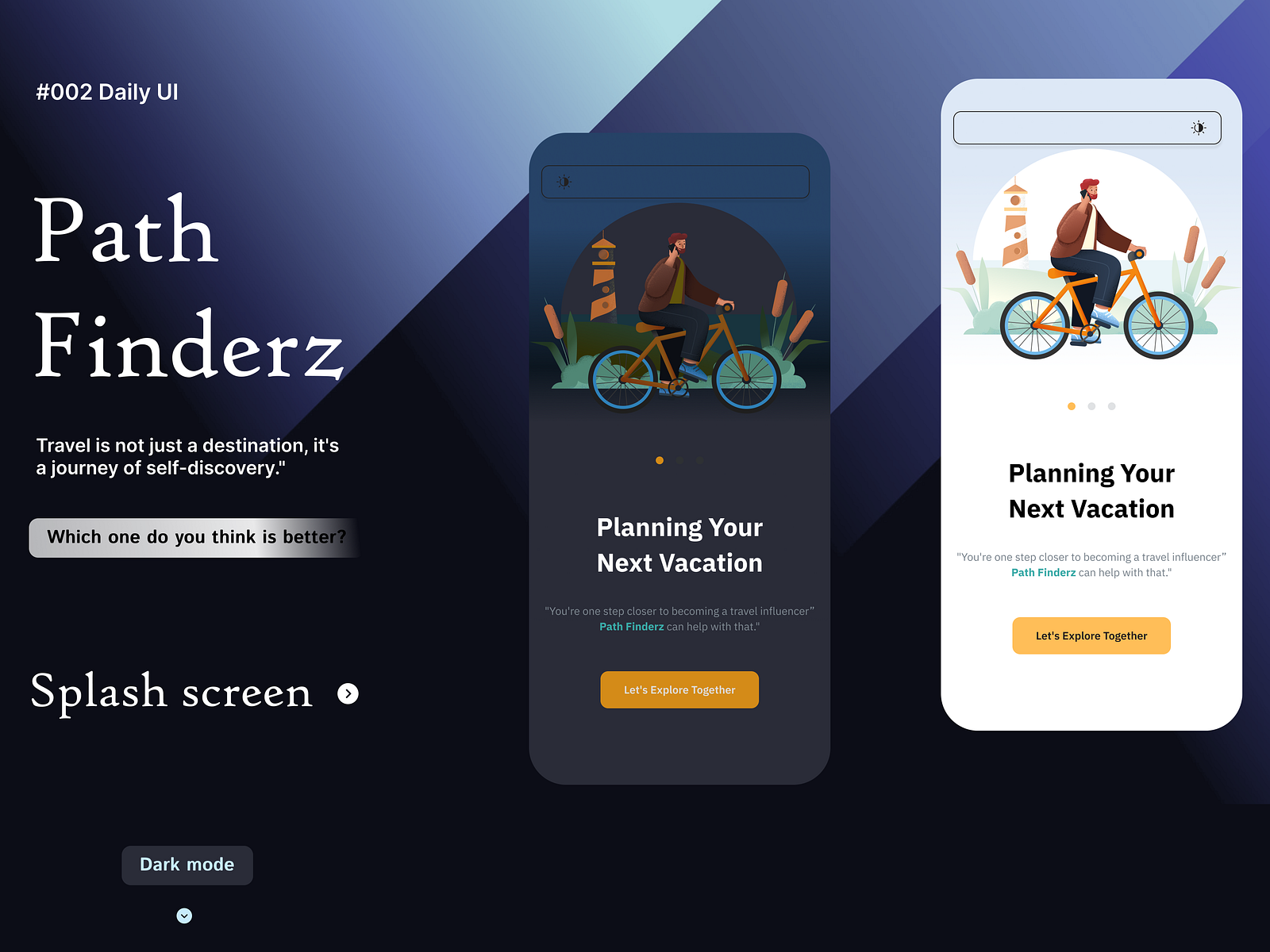 Daily UI - Travelling app Splash screen and Home screen by Priyanshu ...
