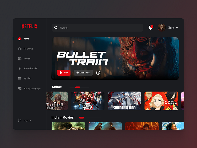 Netflix | Redesign by subash on Dribbble