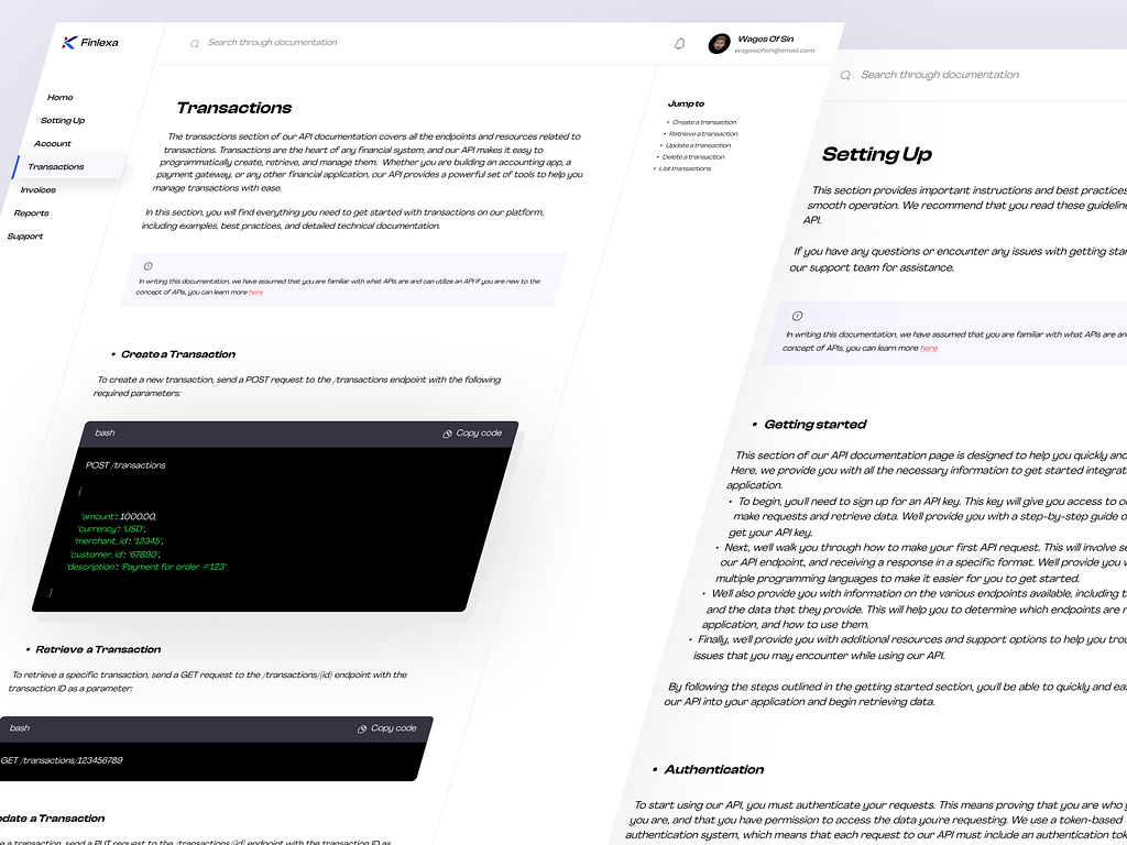 API Documentation Page Design by Ekemini Ekwere on Dribbble