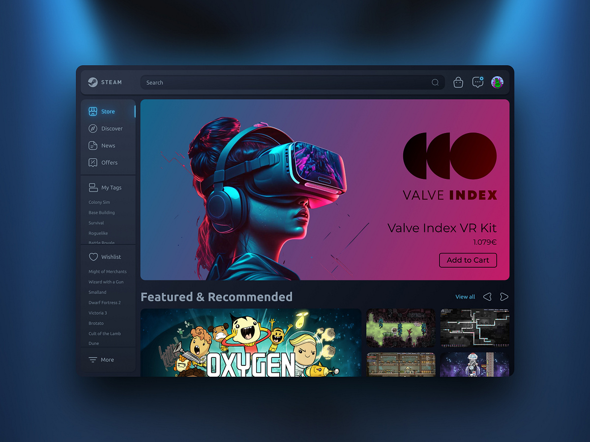 Browse thousands of Steam Redesign images for design inspiration | Dribbble