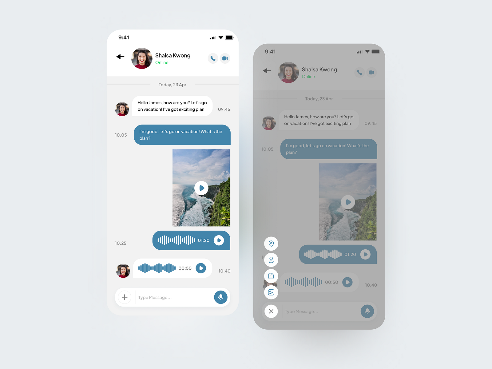 Socially - Chatting Mobile App (Floating Button) by Fadhiladays on Dribbble