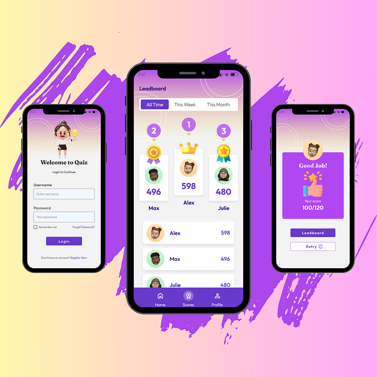 Quiz App UI Design by mansi mahapatra on Dribbble