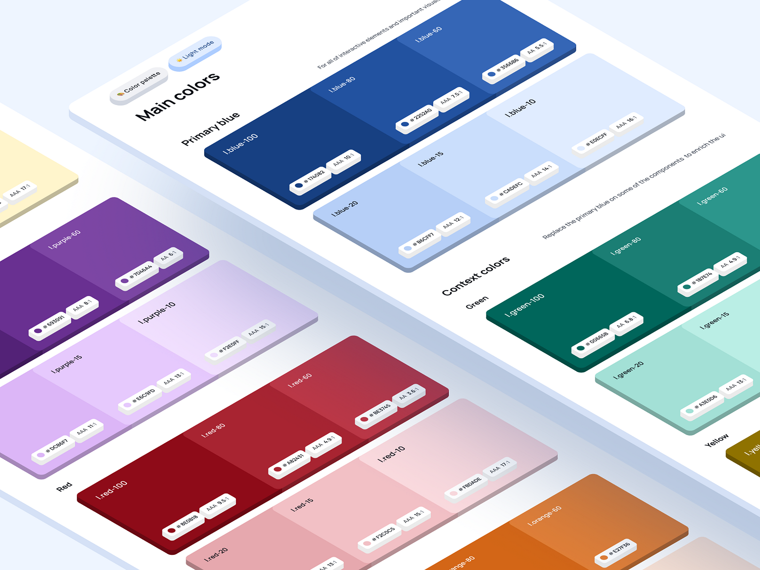 Design System Color Palette - Light Mode by Daniel Wodziczka for ...