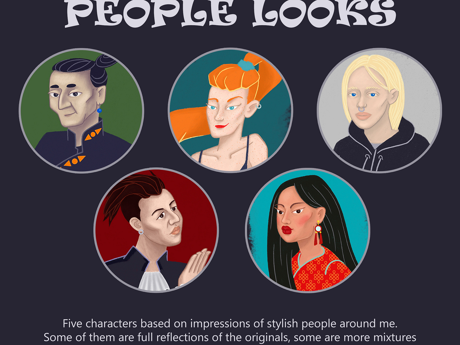 People looks. Character design by Irina Timoshenko on Dribbble