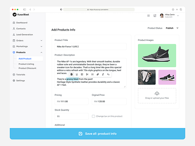 Add Products Info UI by SadaX - UI/UX Design Agency on Dribbble