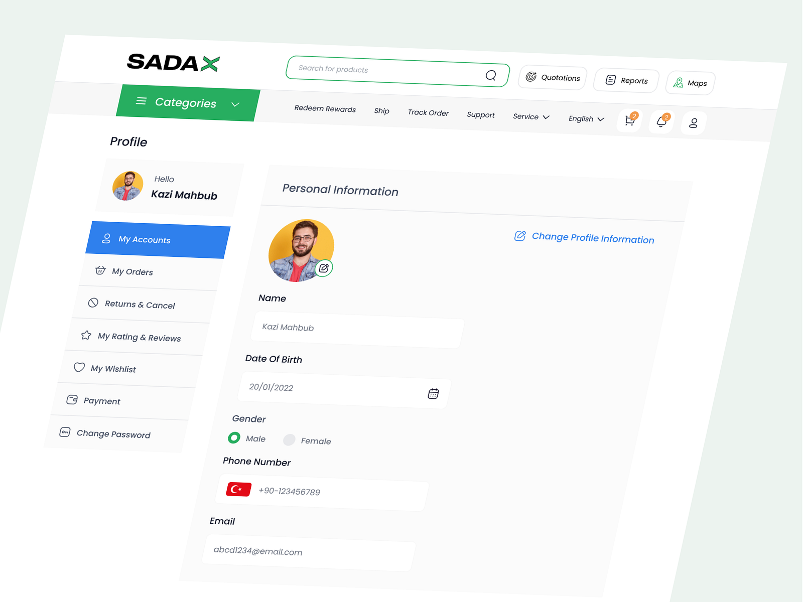 Profile - eCommerce Website Design by Mahbub 🔥 on Dribbble