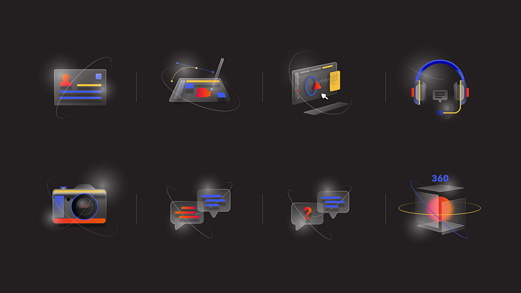 Glass icon pack by Bo Aurora on Dribbble