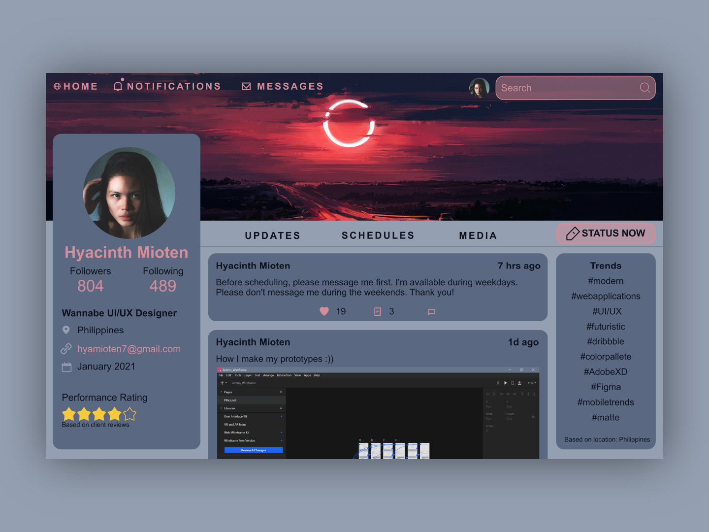 Web Application User Profile by Hyacinth on Dribbble