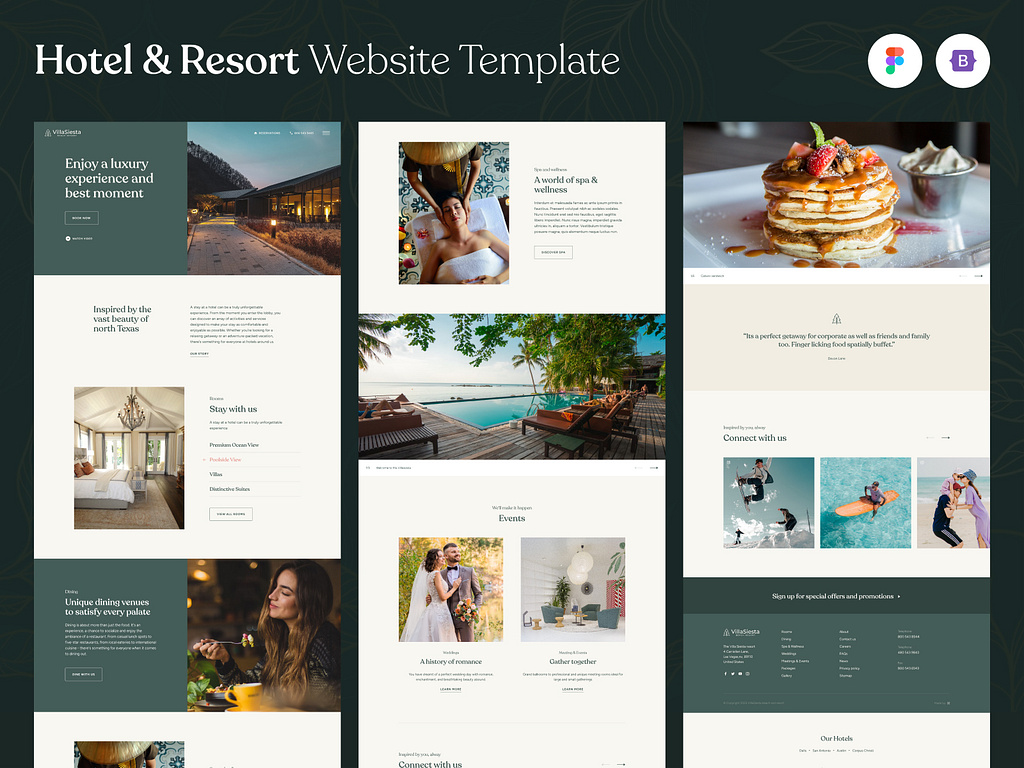 Hotel & Resort Website Template by WhatsBetter on Dribbble