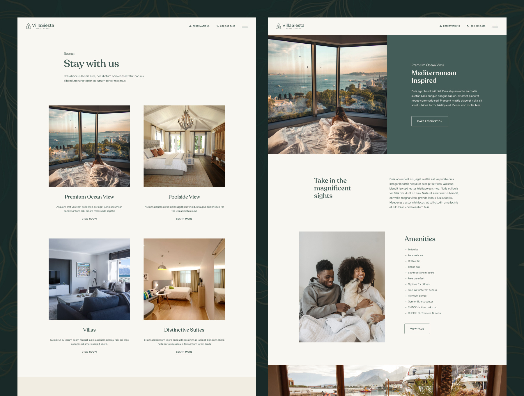 Hotel & Resort Website Template by Sandeep Kasundra on Dribbble