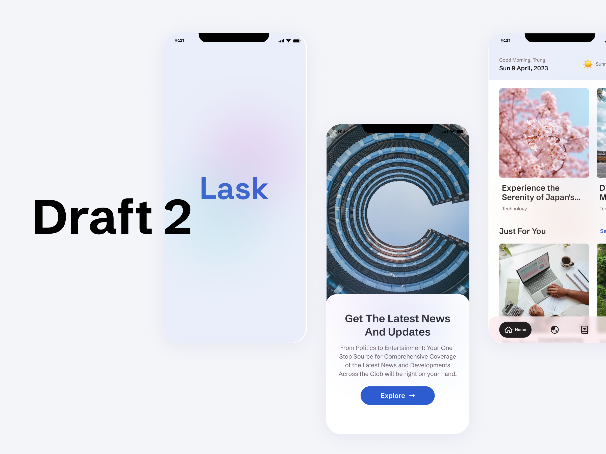 Lask Mobile News UI Kit by Trung Le on Dribbble