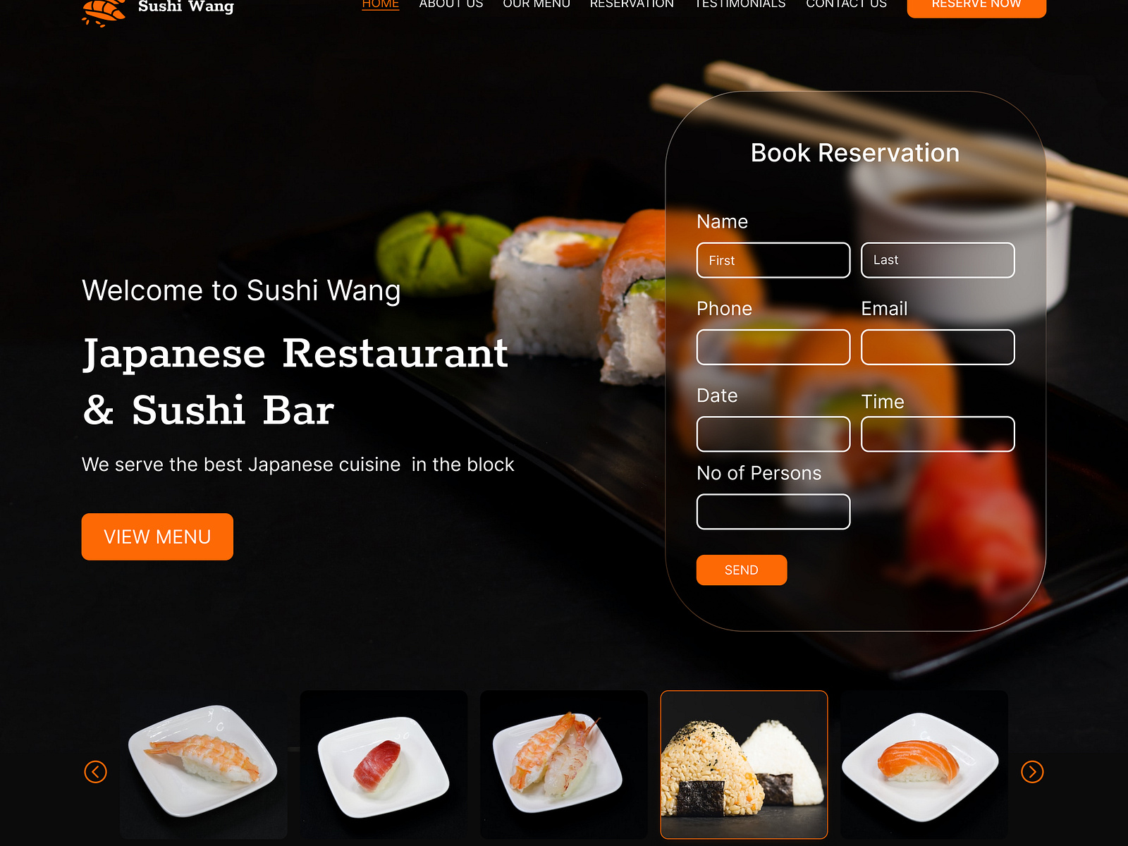 Hero section for a Japanese restaurant by Chikachi Ukpanwanne on Dribbble