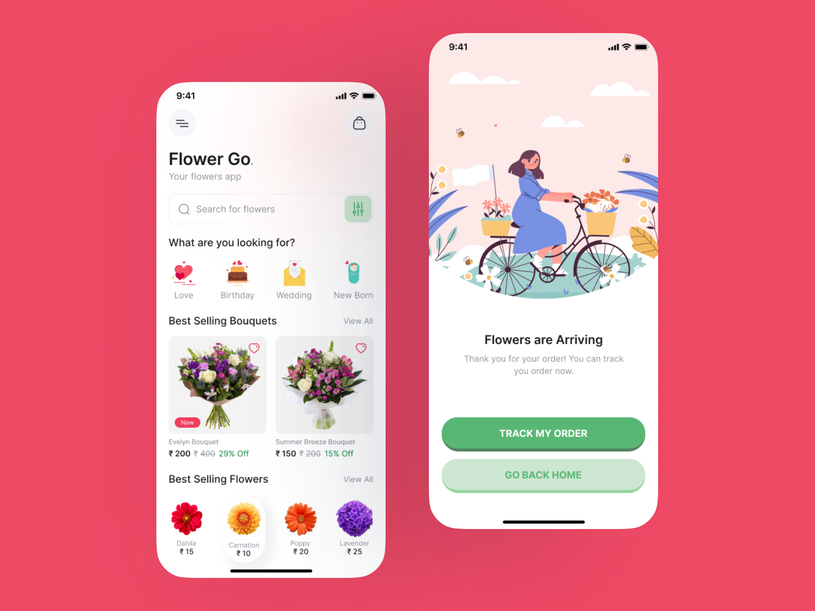 Flower Application by Meenakshi Negi on Dribbble