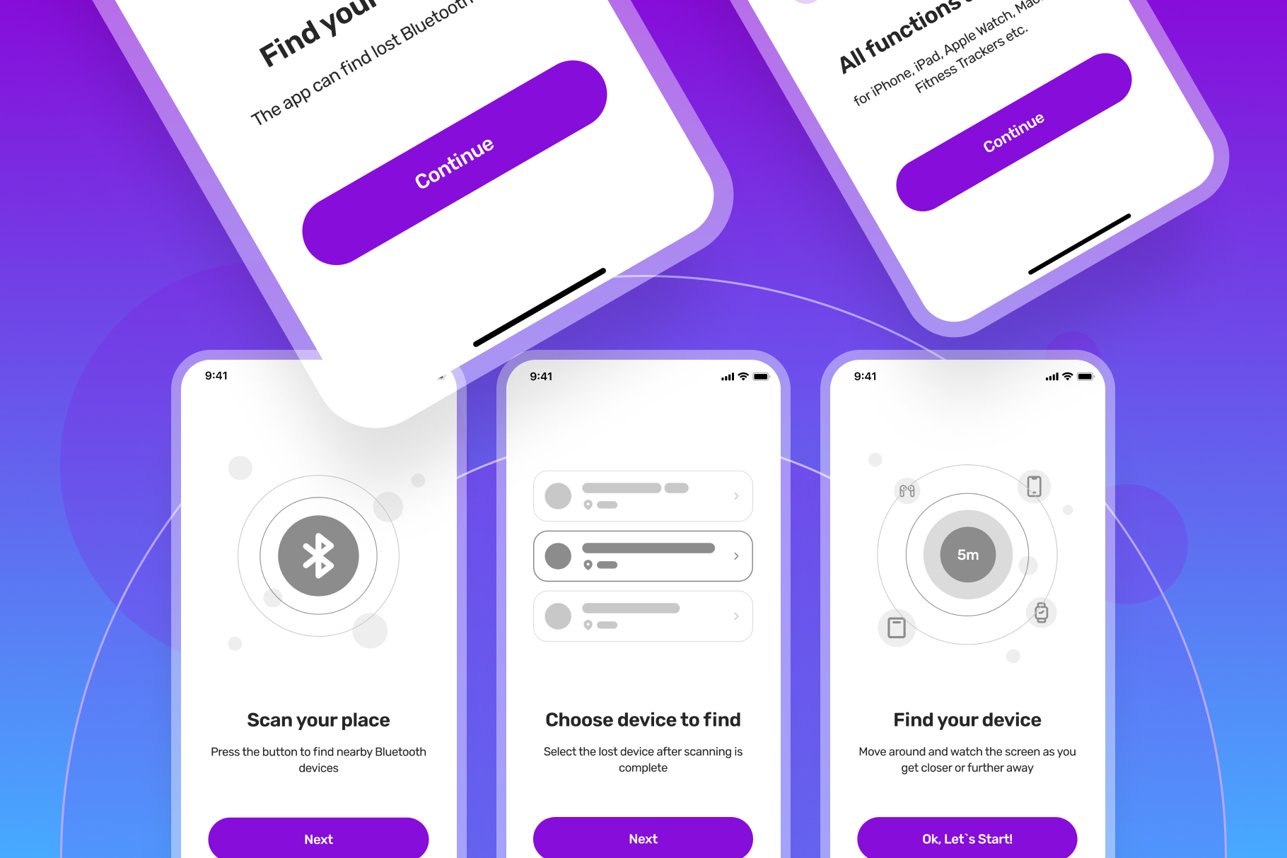 Bluetooth Finder UI by Vladimir Didenko on Dribbble