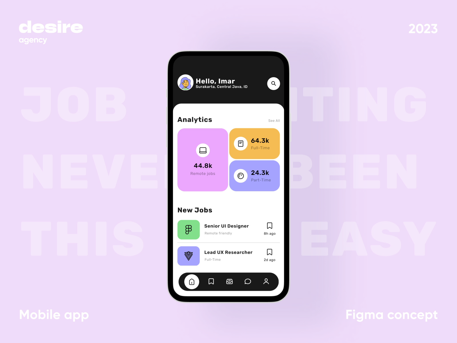 Mobile App | Job search by Desire Creative Agency on Dribbble