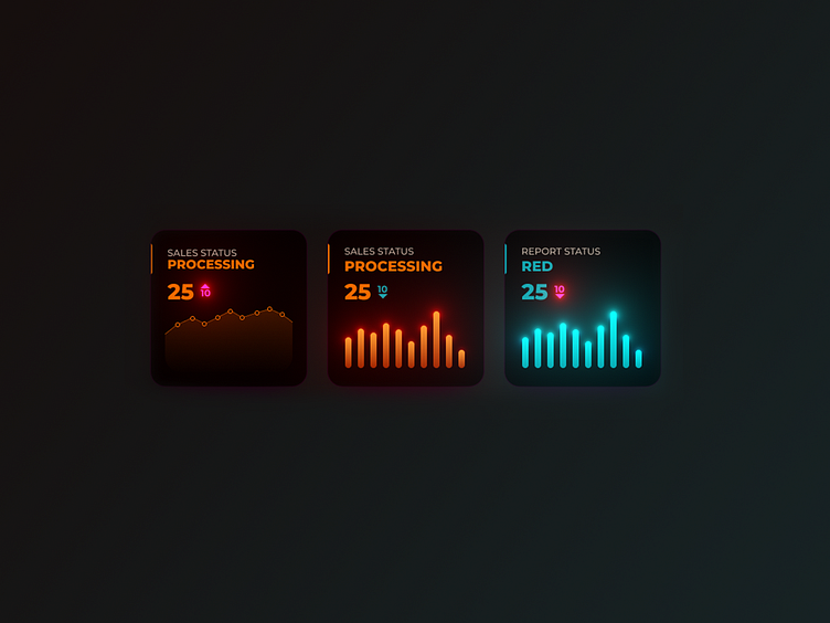 Dark Mode - Dashboard Elements - Graphs & Widgets by Deepak Dhawan on ...
