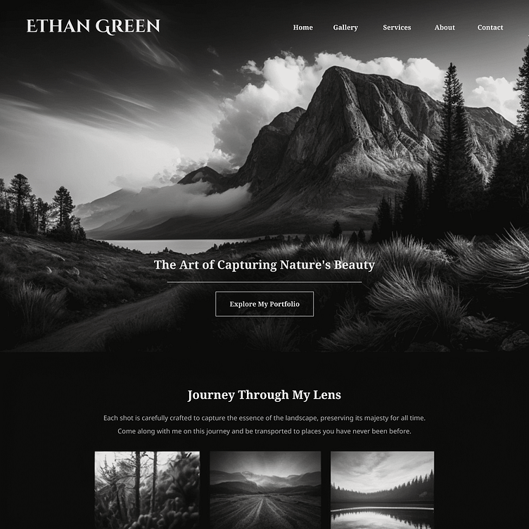 Photographer - Website UI Design by Henry Kan on Dribbble