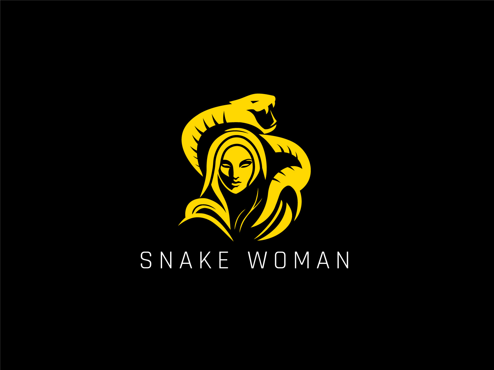 Snake Woman Logo by Hussnain Graphics on Dribbble