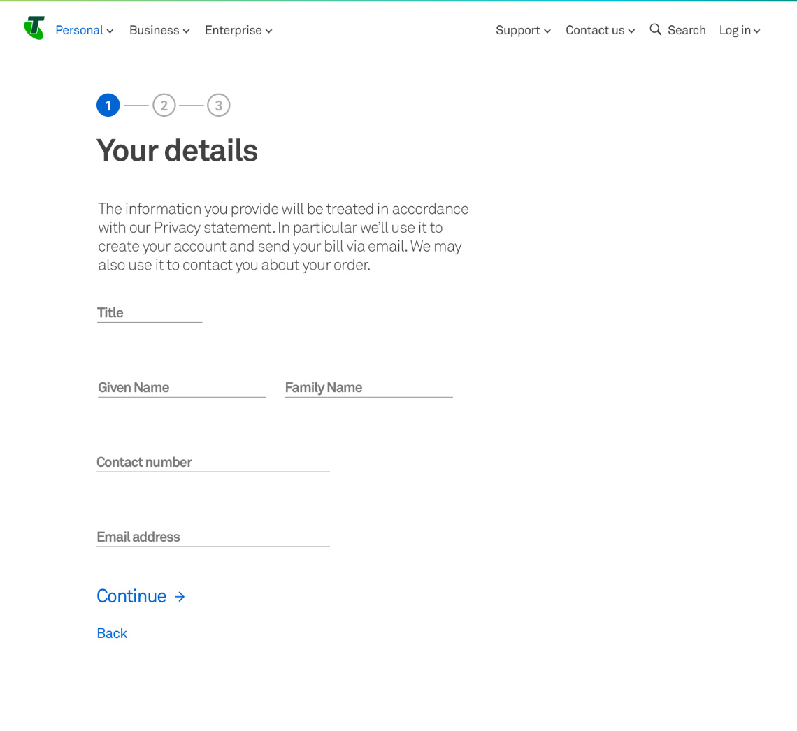 Telstra website by @zorbit on Dribbble