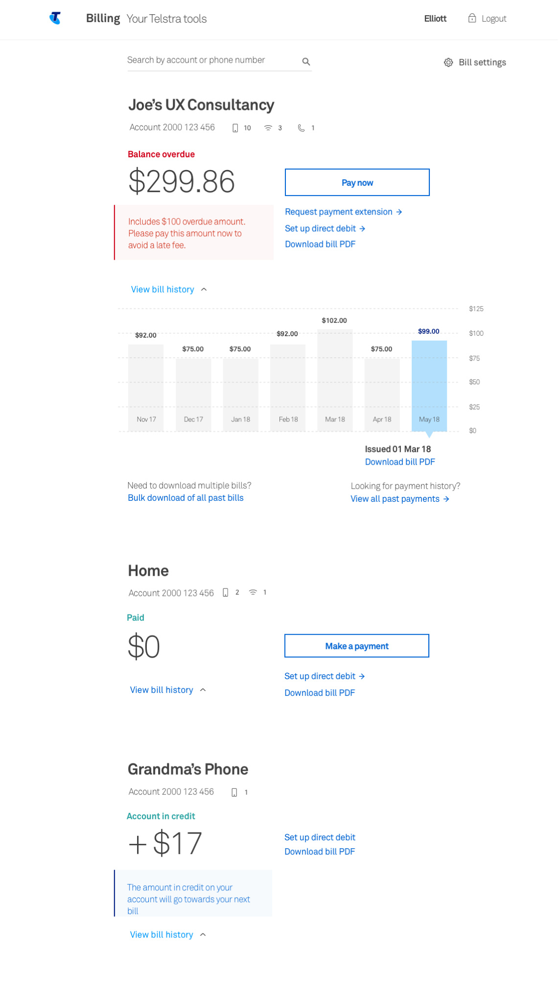 Telstra website by @zorbit on Dribbble