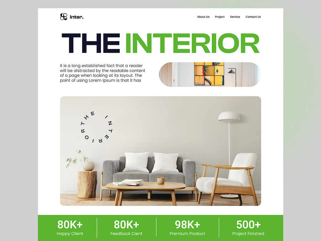 Interior Design Website - Header by Lalu Husni Hawari on Dribbble
