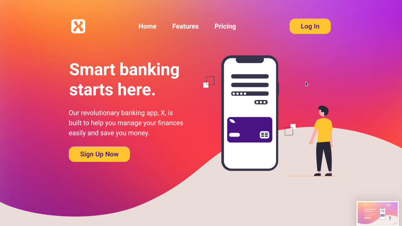 Financial Website "X" Exploration by James Feeman on Dribbble