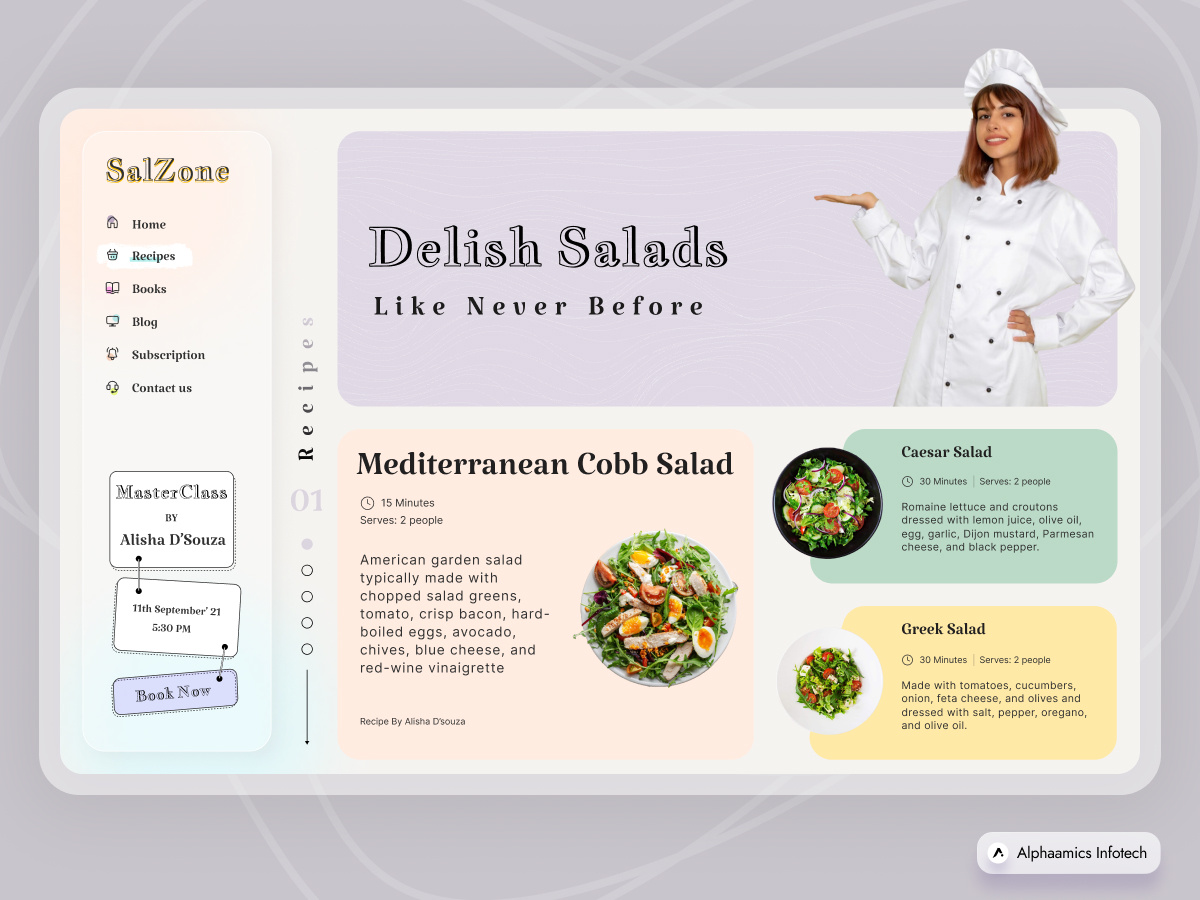 Recipe Listing Dashboard by Parth Pethani on Dribbble