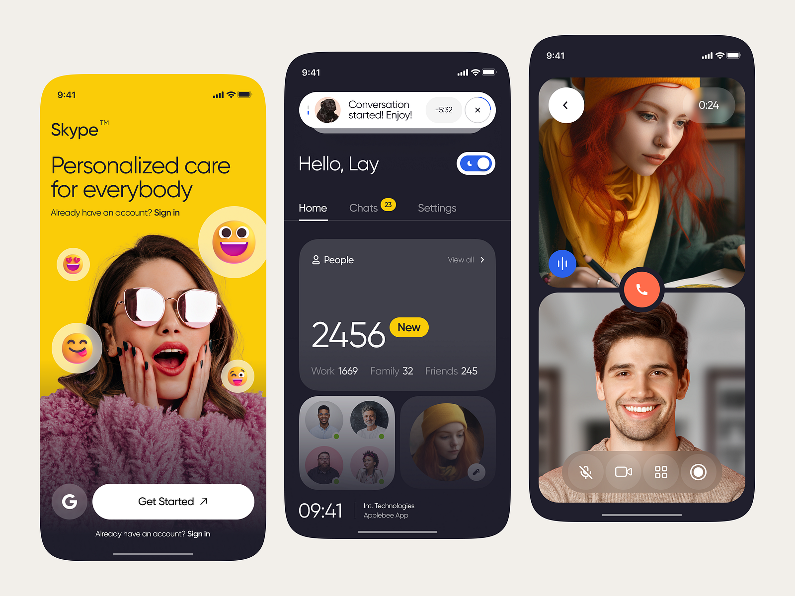 Skype® - Mobile App Concept by Lay – UX/UI and branding on Dribbble