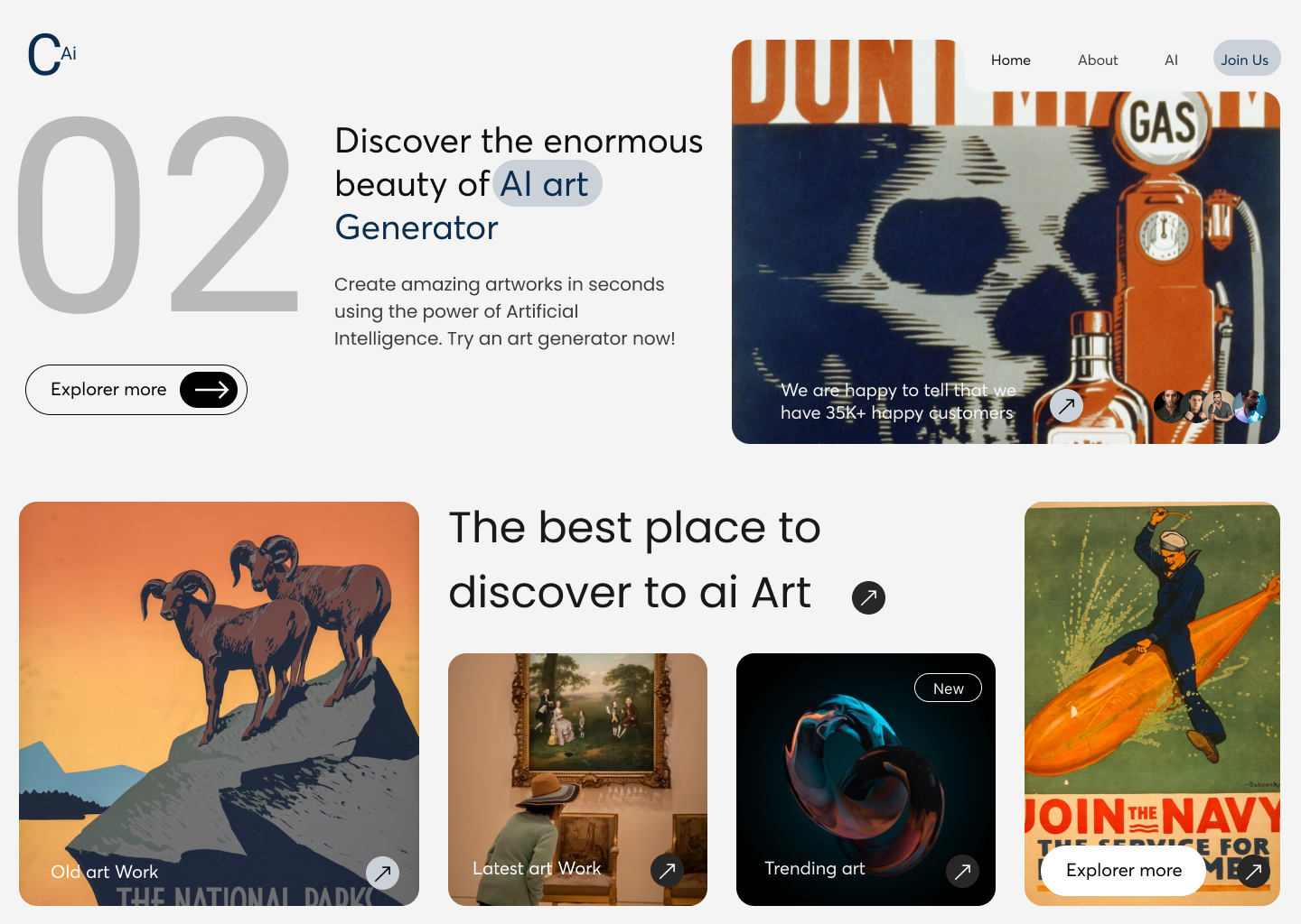 Cai - AI Art Generating website by Asif suhail khan on Dribbble