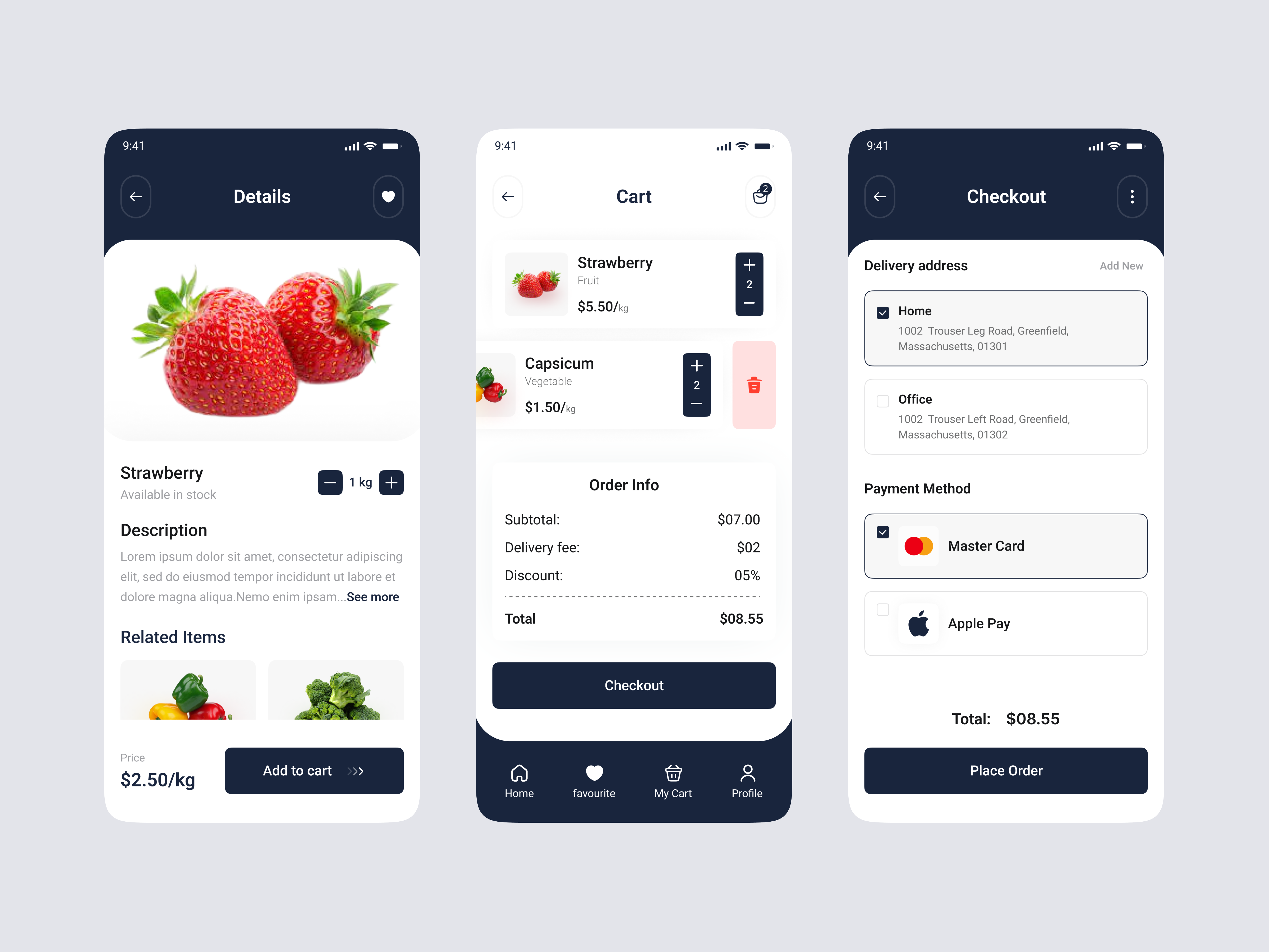 Grocery Shop Mobile App by Shahinur Rahman on Dribbble