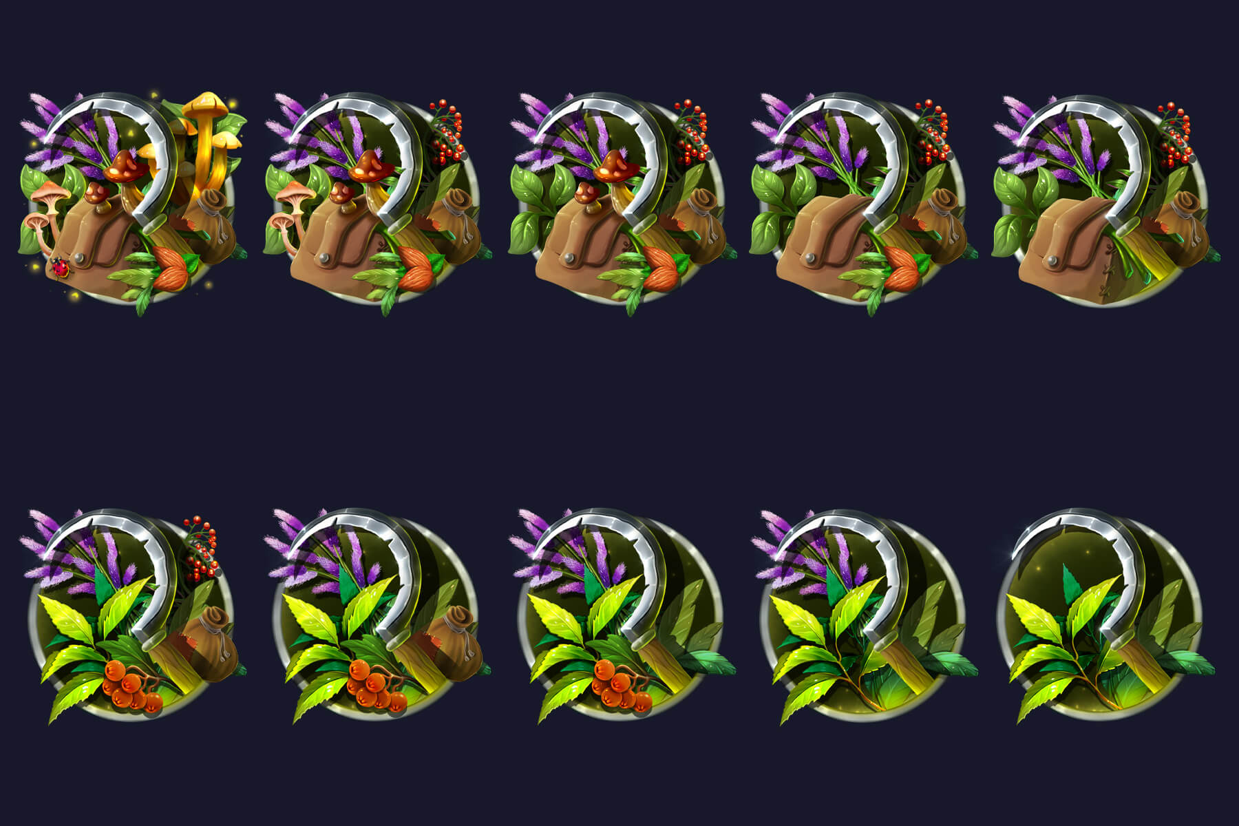 Blacksmithing, Herbalism and Jewelry Achievement RPG Icons by 2D Game ...