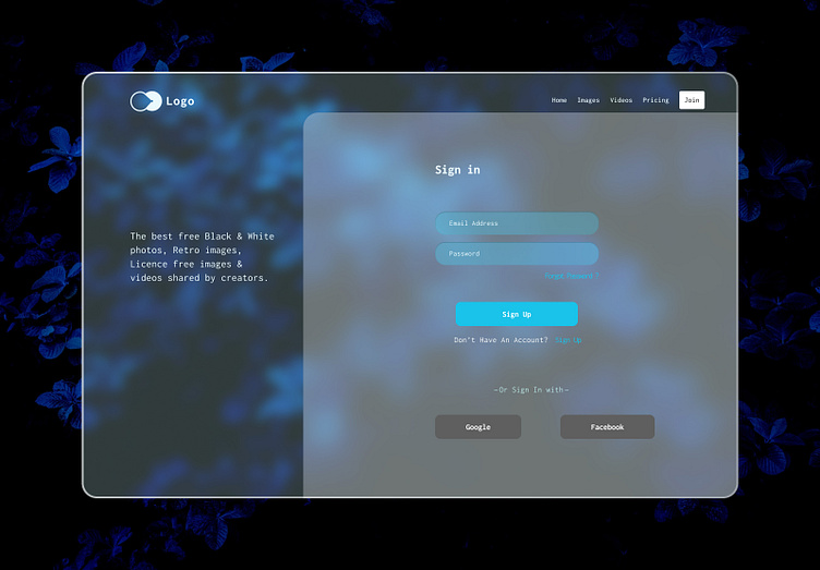 Transparent Web Page Design | Transparent UI/UX Design | by Tanjib ...