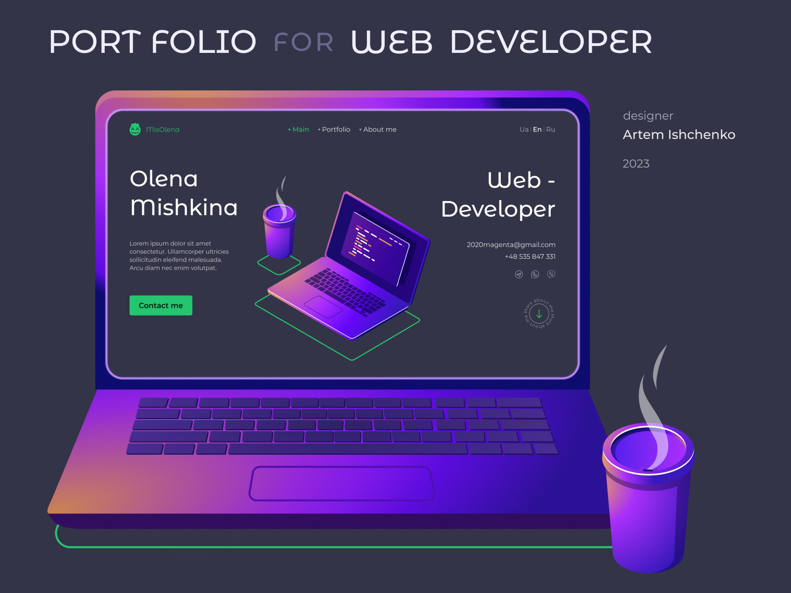 Portfolio For Web developer By Artem Ishchenko On Dribbble portfolio-for-web-developer-by-artem-ishchenko-on-dribbble