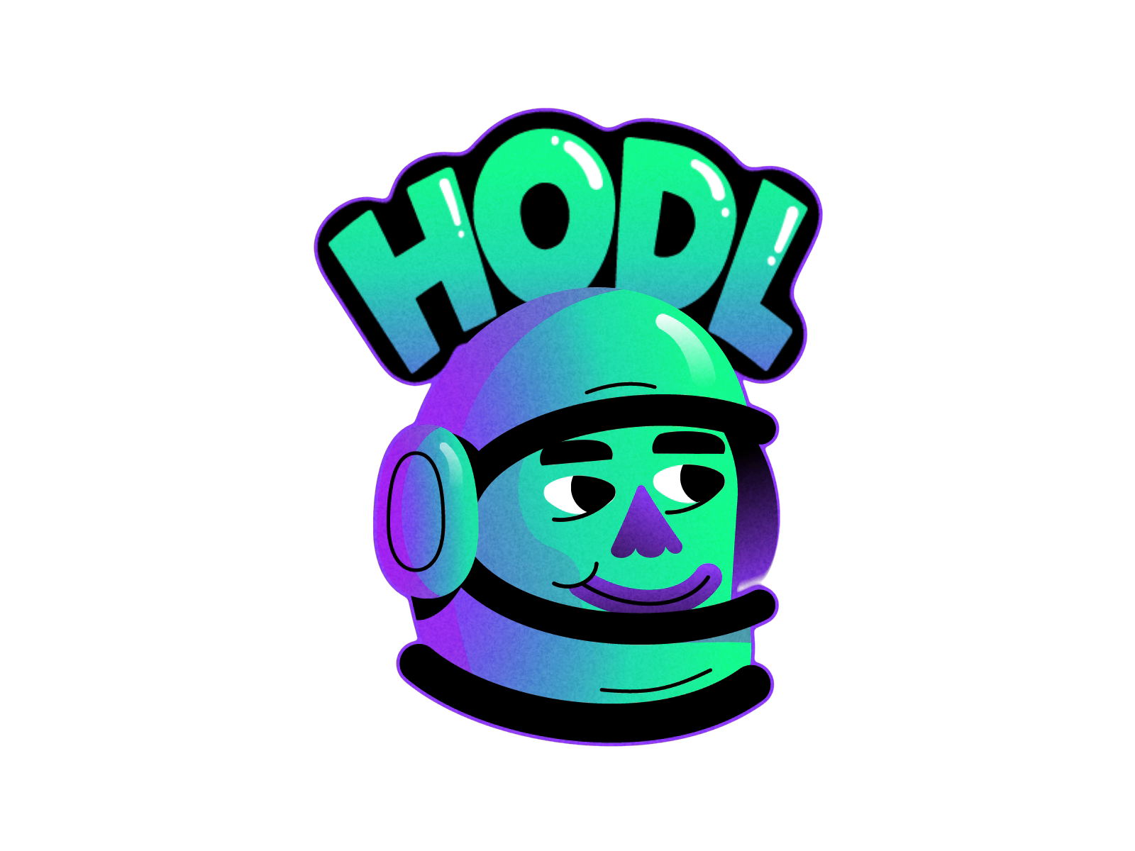 HODL Solana Sticker by Adrian Campagnolle for Heyo on Dribbble