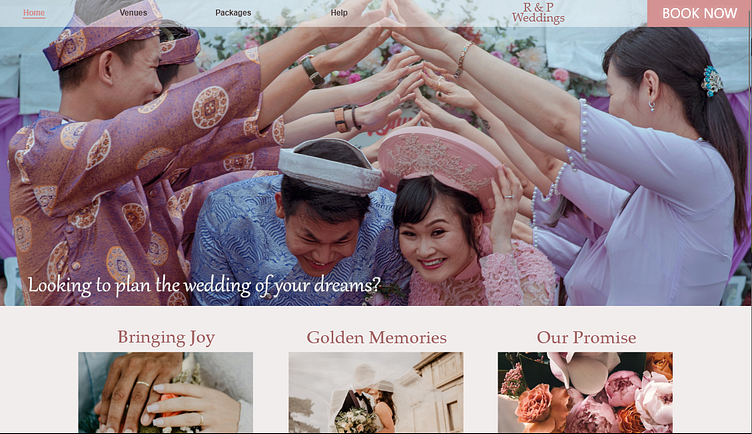 Snapshot of a Wedding Venue Booking Site by Savannah Grace on Dribbble