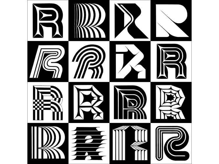 36 Days of Type / R / Inked Sketches by Mario De Meyer on Dribbble