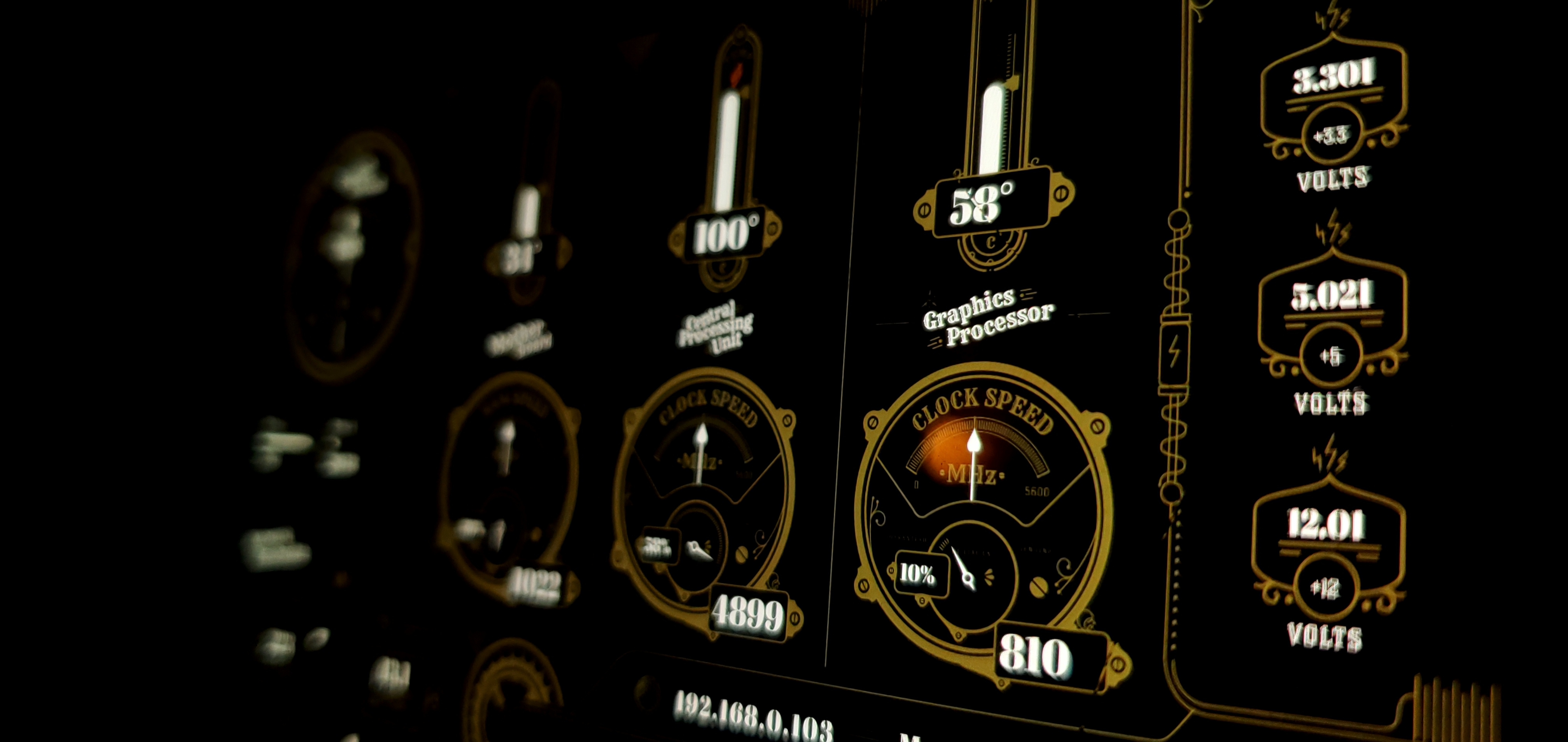 Aitne - sensor panel skin for AIDA64 by Matthew Almand on Dribbble